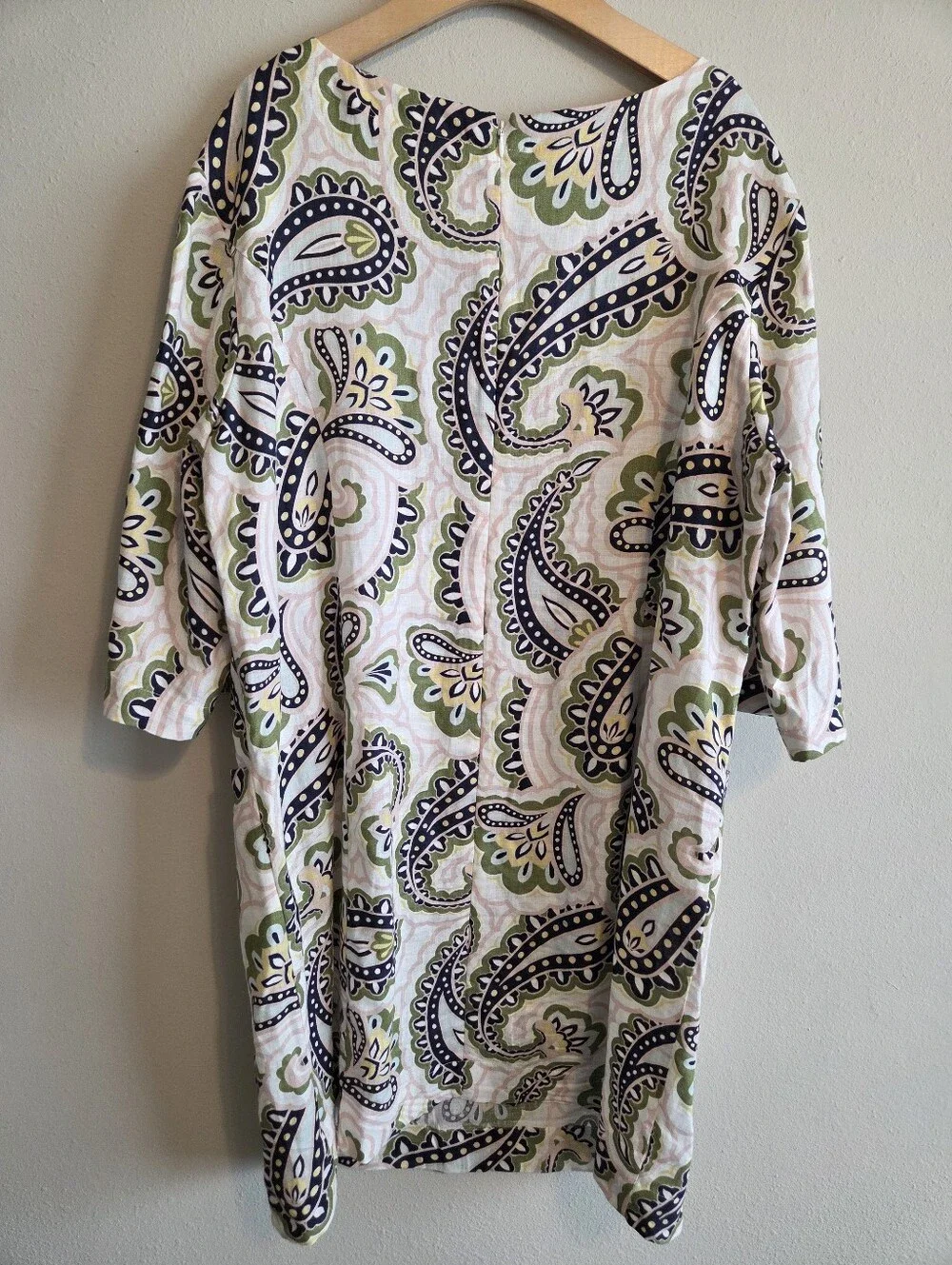 Boden | Dresses | Boden Laurie Linen Mini Shift Dress Summer Paisley ...